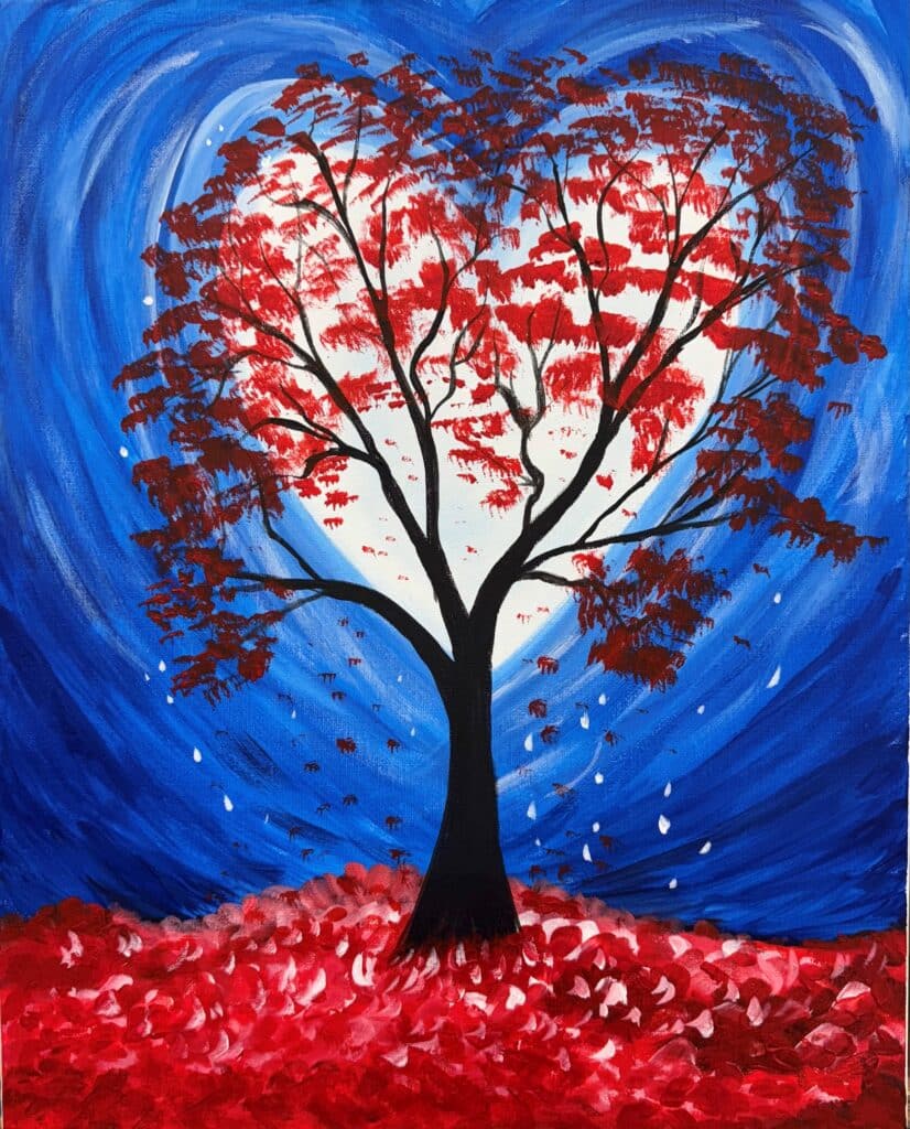 Paint and Sip – Love Tree | Colourful Wine